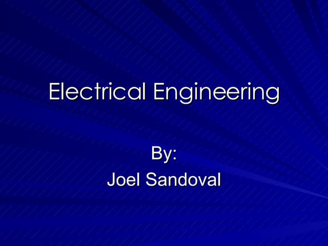 Electrical Engineering | PPT