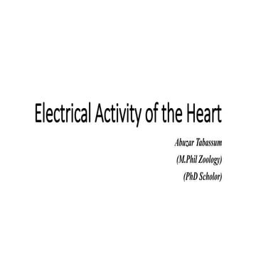 Electrical activity of heart | PPTX