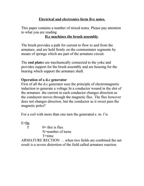 Dc generator with machine 2 | PPT