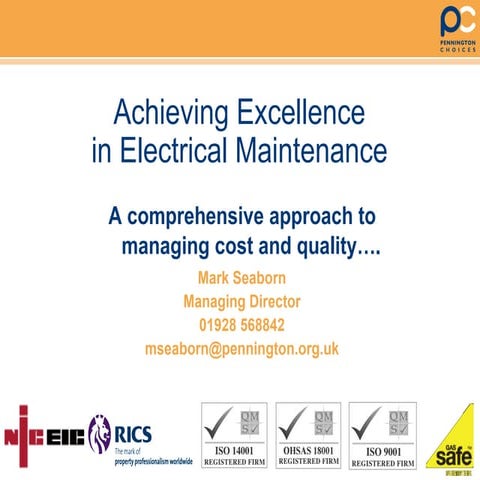Electrical Assurance Presentation 2010 | PPT