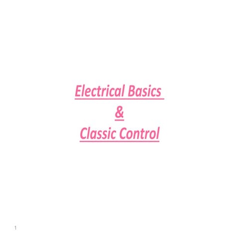 Electrical Basic and Classic Control | PDF