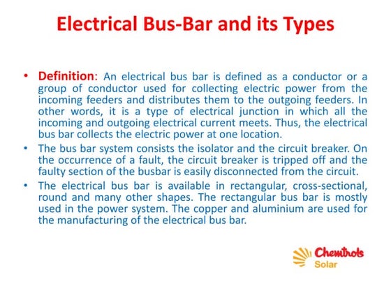 Various Bus-Bar Arrangements. | PPTX