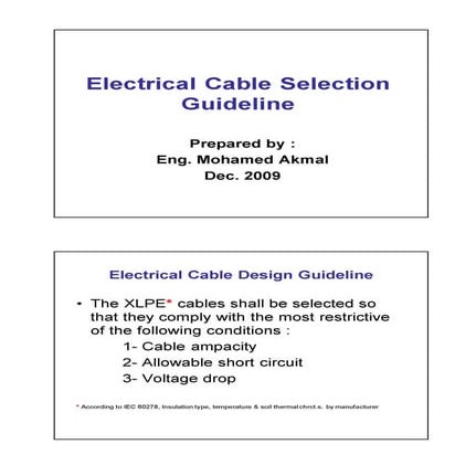 Electrical cable guide | PDF
