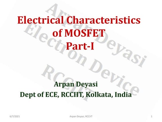 MOS_Characteristics | PPT