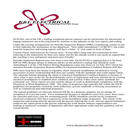 Electrical condition report | PDF