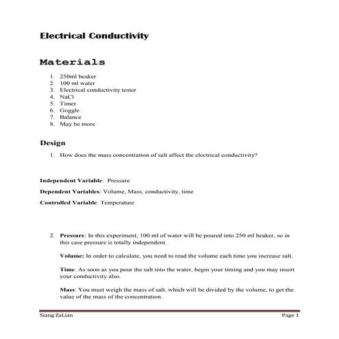 Electrical conductivity | DOCX