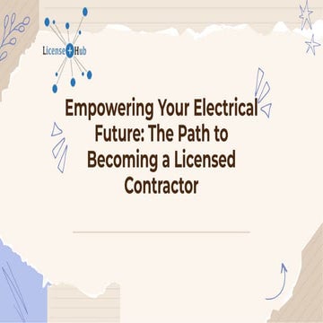 electrical contractor license is a permit | PDF