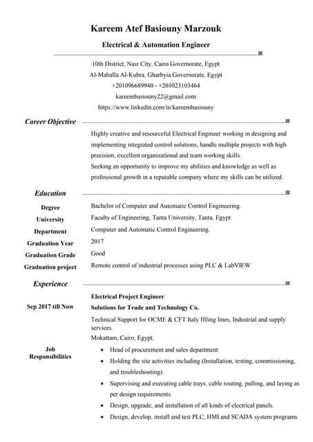 Electrical Engineer - Kareem Atef Basiouny.pdf Electrical Engineer - Kareem Atef Basiouny.pdf