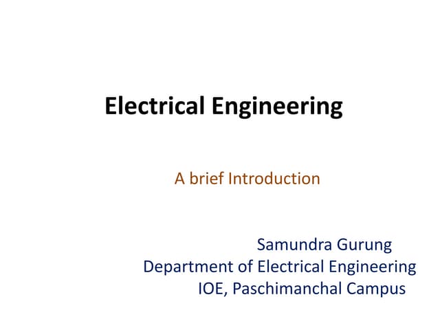 Electrical Engineering | PPT