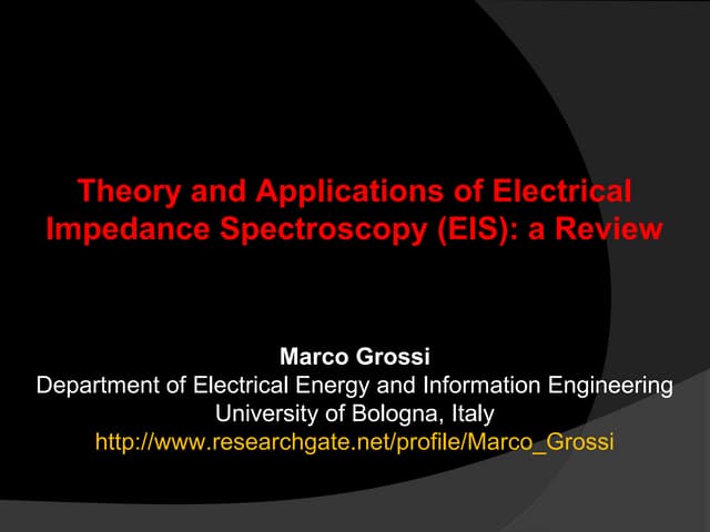 ELECTROCHEMICAL IMPEDANCE SPECTROSCOPY (EIS).pptx | Chemistry | Science