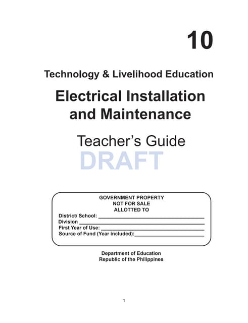 What is electrical installation and maintenance | PPTX