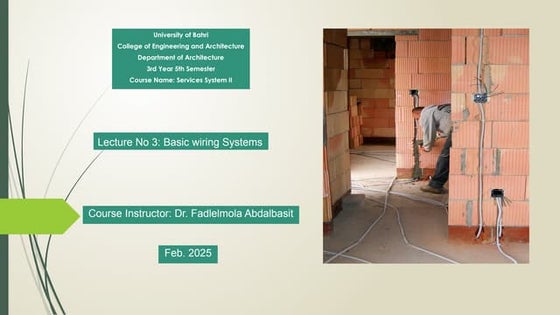 Electrical Installation in Buildings | PPT