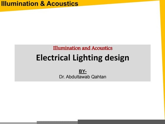 Illumination - Method of calculation | PPT