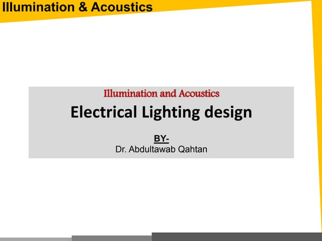 electrical lighting calculation | PPTX