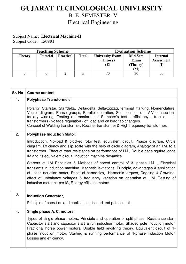 Electrical machine ii