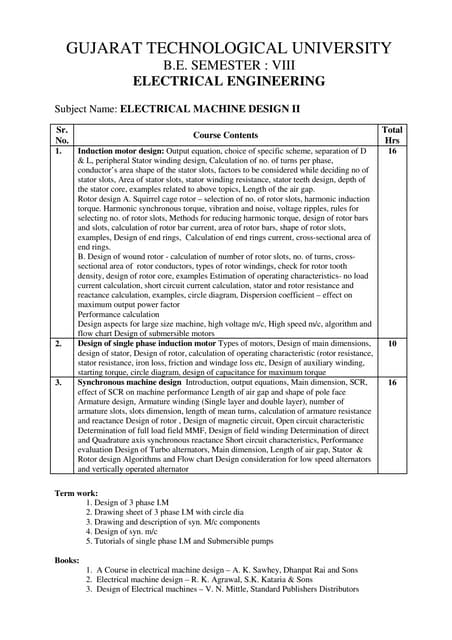 Design of electrical machines | TXT | Physics | Science
