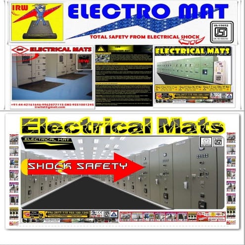 Electrical mats is 15652 isi marked Switchboard Matting is non ...