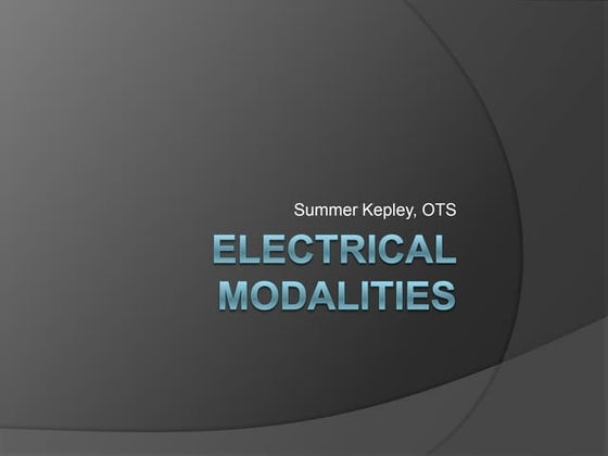 Electrotherapy | PPT