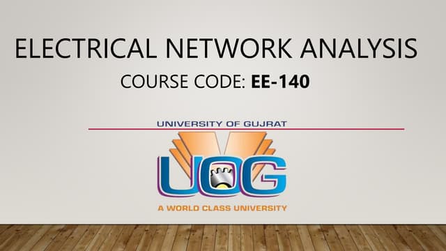 Electrical Network Analysispptx Computer Networking Computing