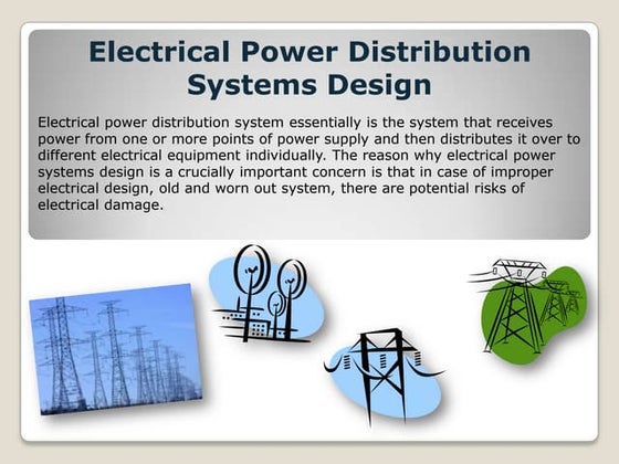 electrical distribution system ppt/13b61a0221 | PPS | Physics | Science
