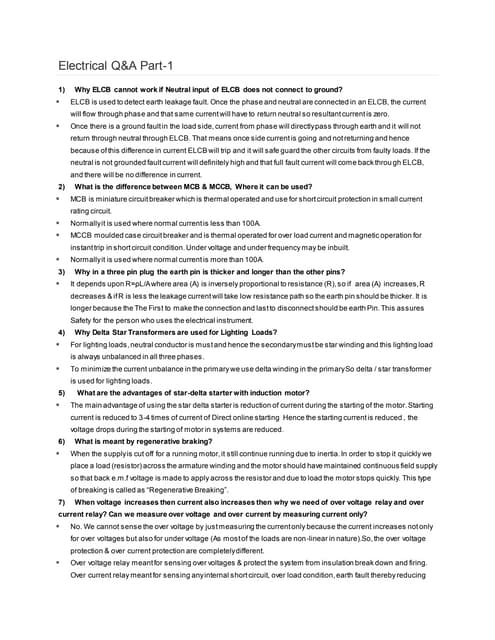 Electrical interview-questions-answers | PDF
