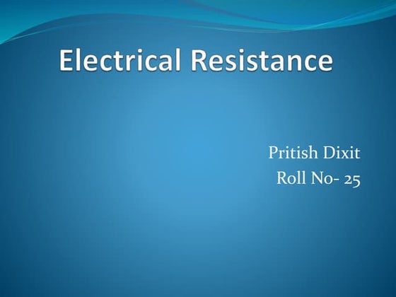Combination of Resistors — Series and Parallel | Physics | PPTX