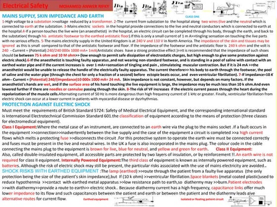 Electrical Hazards and Patient Safety in Biomedical Equipment | PDF ...