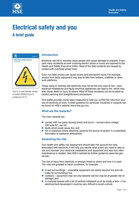 Electrical Hazards Anatomy Of An Accident Osha Safety Manuals Know The