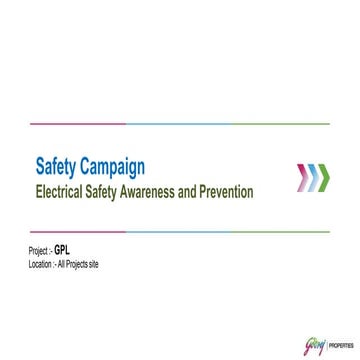 Electrical Safety Campaign GPL and its guidelines | PPTX