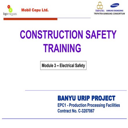 ELECTRICAL SAFETY Training module pembelajaran | PPTX