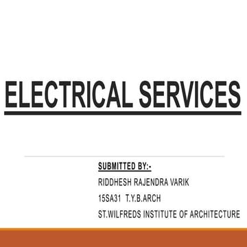 Electrical services | PPTX