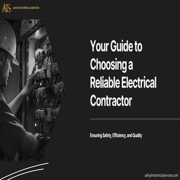 Your Guide to Choosing a Reliable Electrical Contractor | PPT