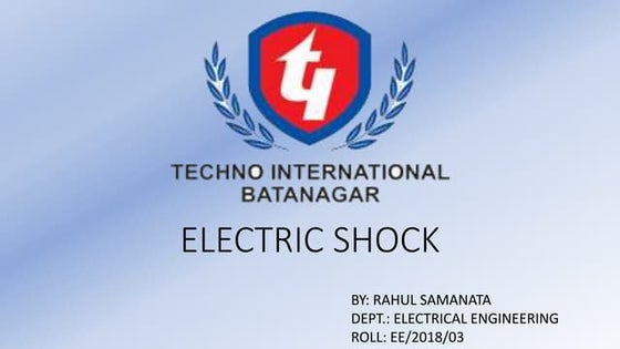 Electric shock | PPT | First Aid | Injuries