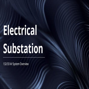 132/33 kv Electrical Substation report ppt | PPTX