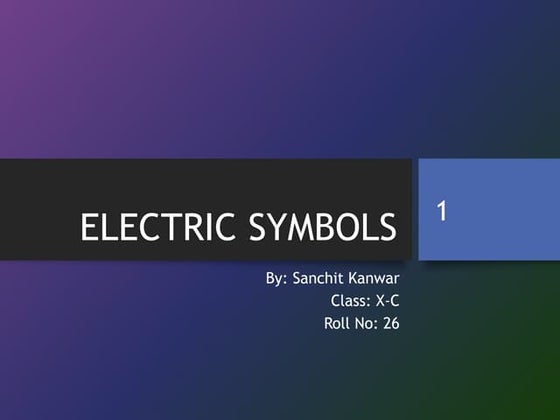 Electrical symbols | PPTX