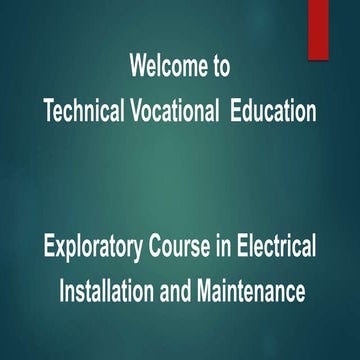 EIM 7/8 Lesson 1: Prepare Electrical Tools and Materials | PPTX