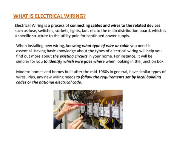 HOME WIRING(domestic wiring) | PPTX