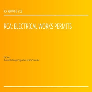 Electrical Work Permit Rca Logic Tree Analysis Pptx