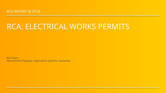 Electrical Work Permit Rca Logic Tree Analysis Pptx