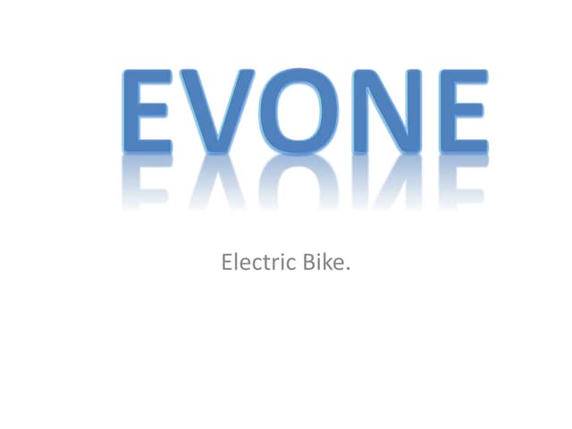 Electric Bikes Presentation. | PPTX