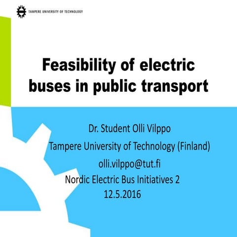 Electric buses presentation | PPTX