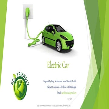 ELECTRIC VEHICLES AND IT'S FUTURE PROSPECT | PPTX