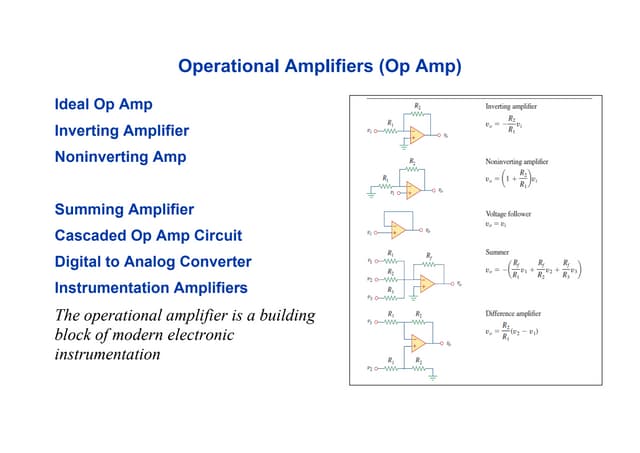 Op amp(operational amplifier) | PPTX