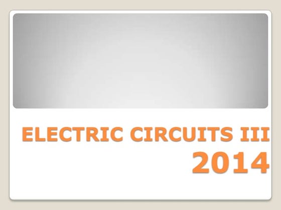 Electric circuits | PPTX