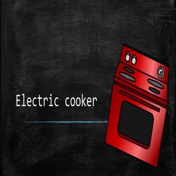 Electric cooker - by Paula | PPT