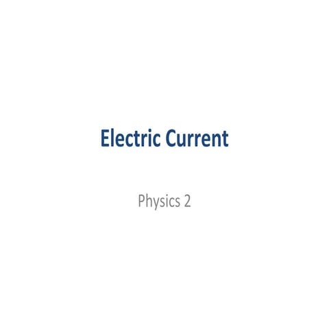 Electric current | PDF