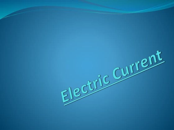 Electric current | PPT