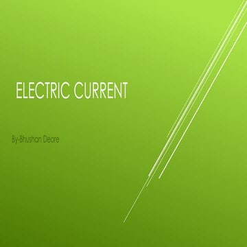Electric current | PPTX
