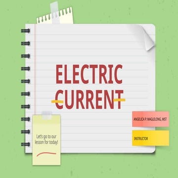 Module in Electric Current-lesson Guideleines pptx | PPT