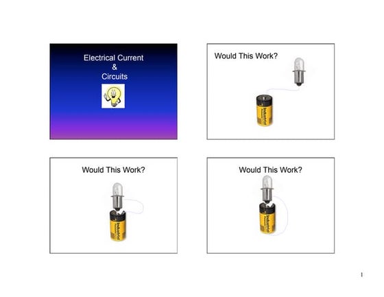 Electricity and Circuits for Grade 9 students | PPT